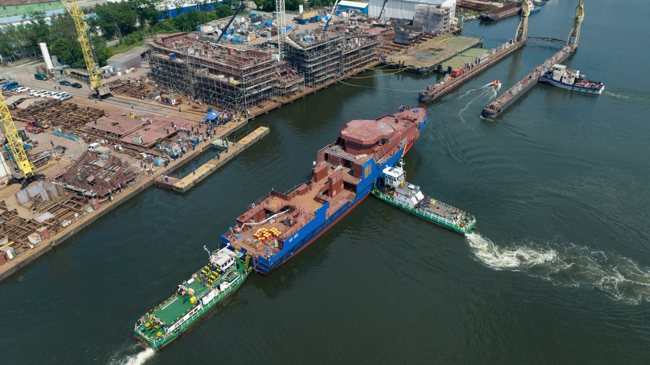 Hull of patrol vessel for the Polish Border Guard officially launched ...