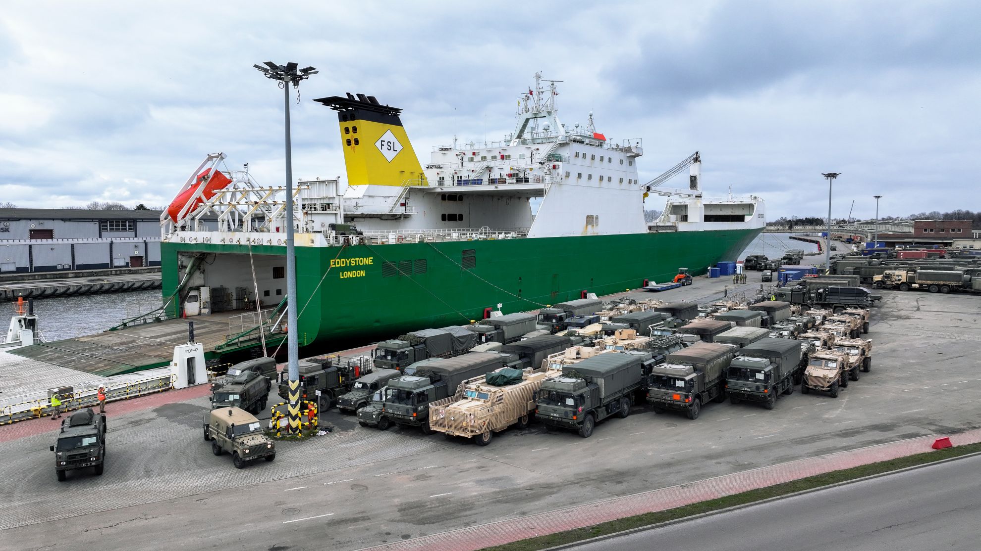 700 British military vehicles sailed from the terminal in the Port of ...
