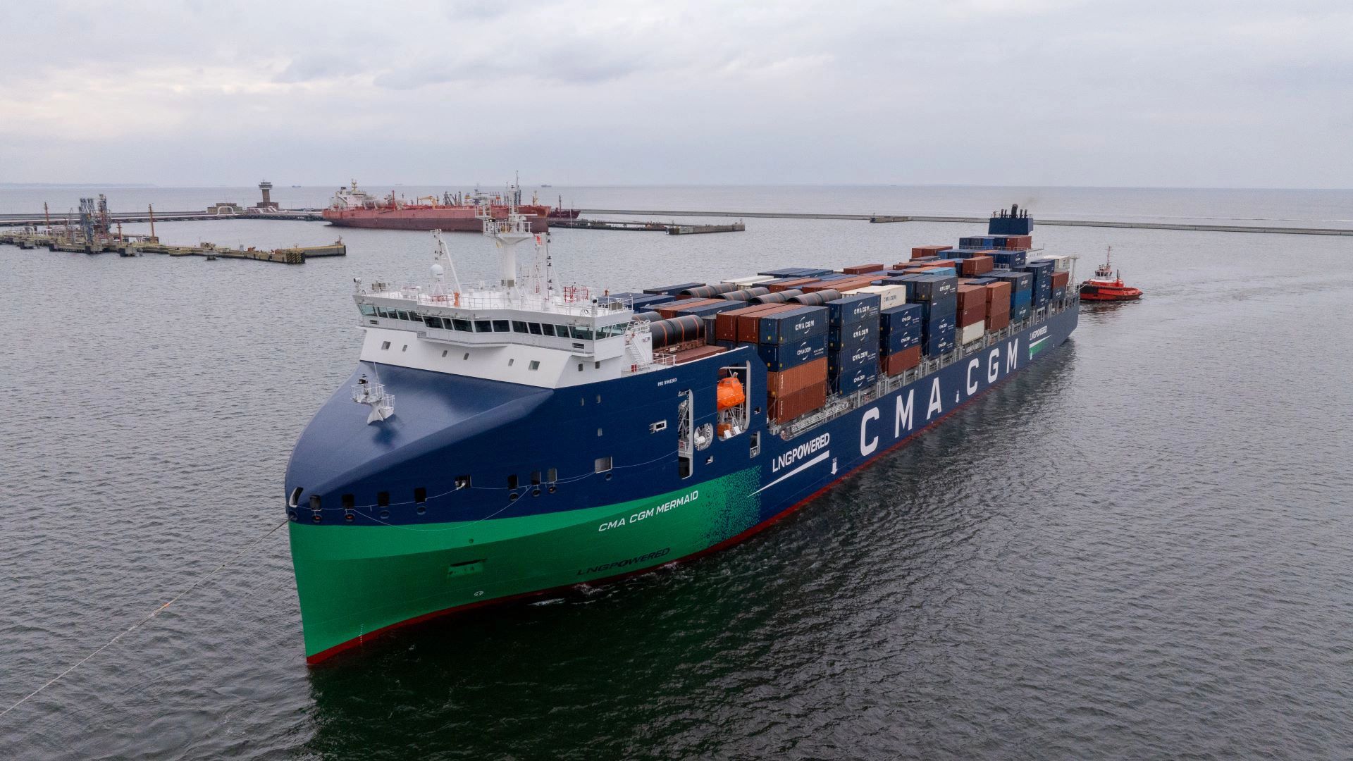 This is what 21st century container ships look like. CMA CGM Mermaid ...